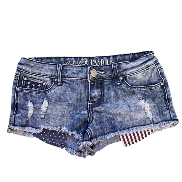 Almost Famous | Shorts | Almost Famous Red White Blue Daisy Duke Short ...